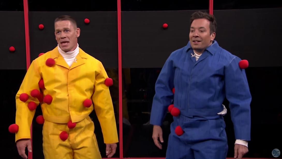 John Cena Plays 'Sticky Balls' With Jimmy Fallon | Muscle & Fitness