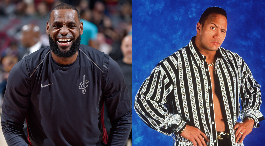 LeBron James Finds 'High School' Version of 'The Rock,' Hilarity Ensues ...