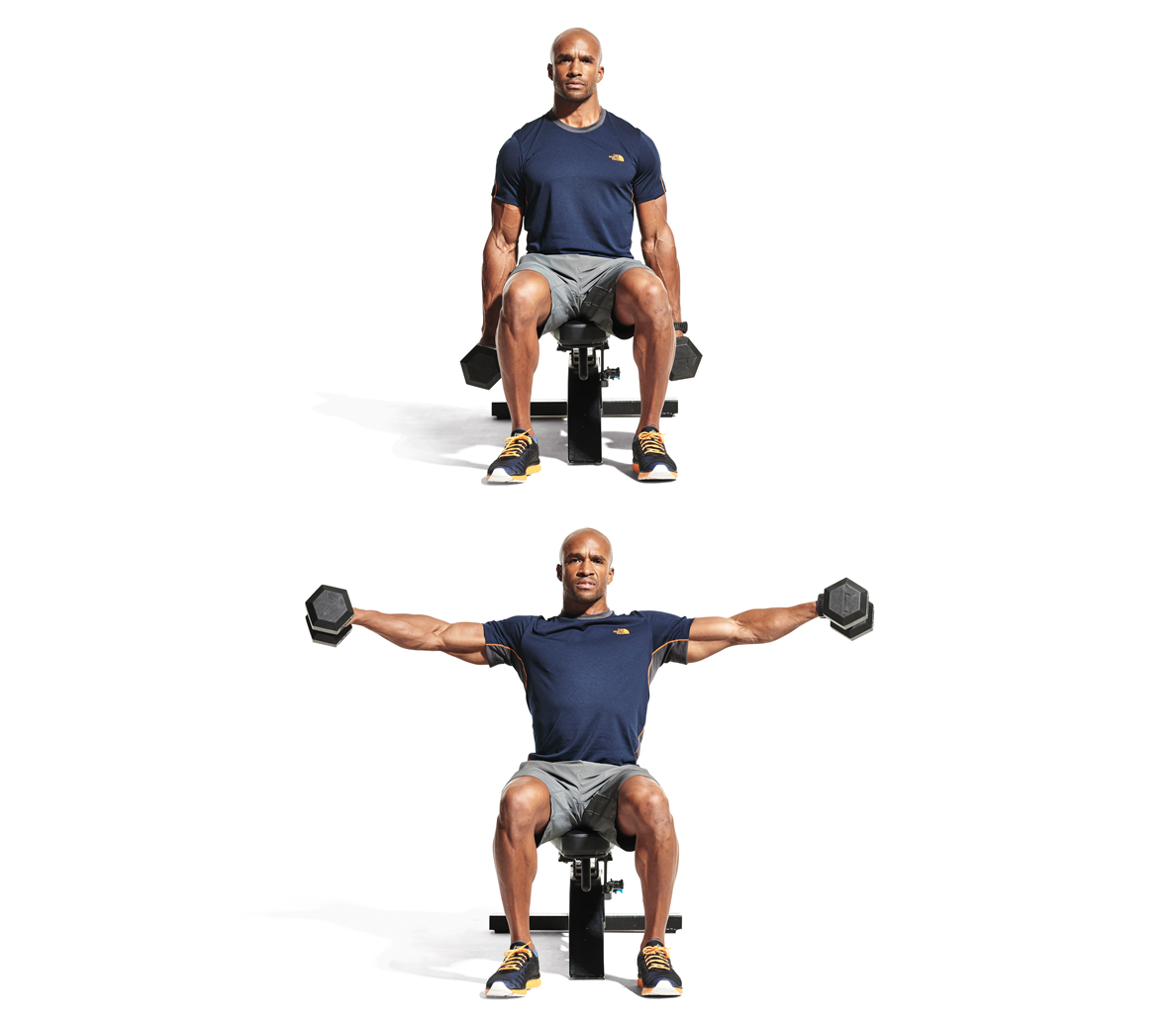 Seated Dumbbell Lateral Raise Video Watch Proper Form Get Tips 