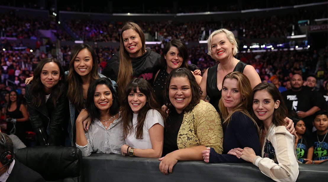The Cast of Netflix's 'Glow' Attends WWE's 'No Mercy' | Muscle & Fitness